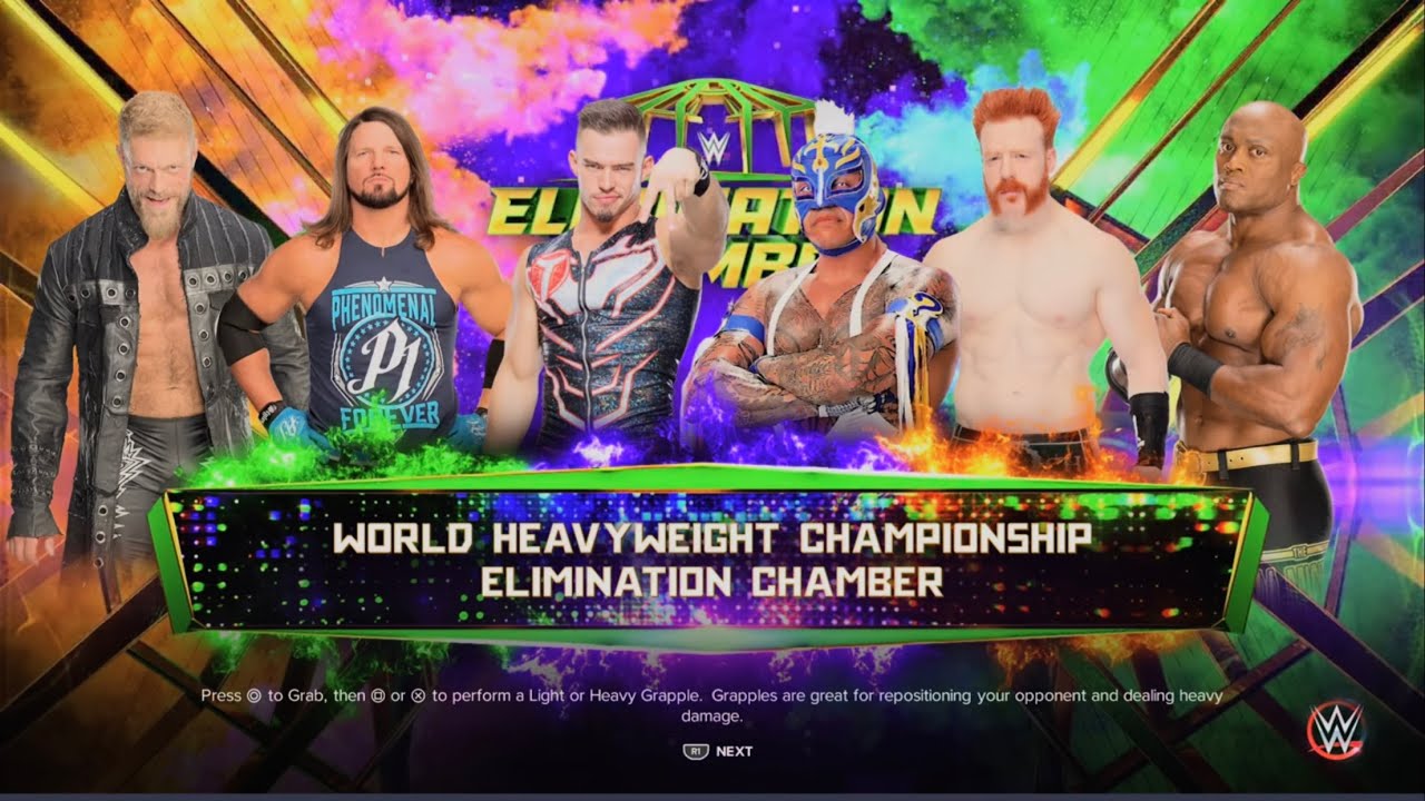 WWE 2K23 Elimination Chamber Edge V Sheamus V AJ Styles V Theory V ...