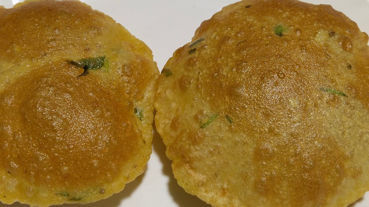 आलू -सूजी की पूरी | sooji poori | Rava puri | Semolina poori | Crispy ...