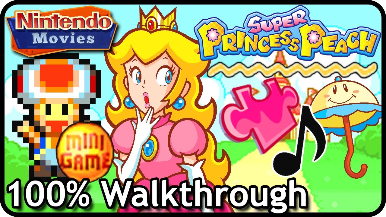 Super Princess Peach - 100% Walkthrough (All Toads, Puzzle Pieces ...