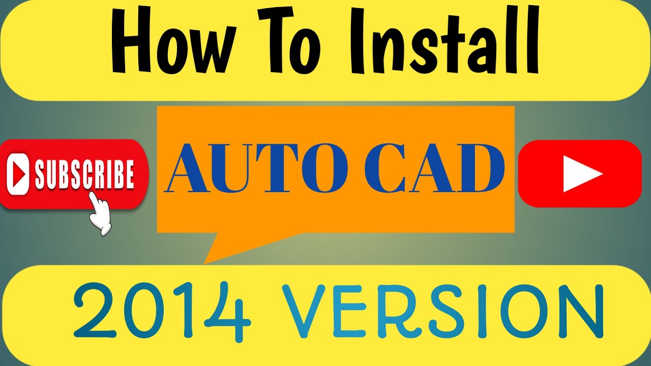 How To Install Auto Cad 2014 Version.. - YouTube