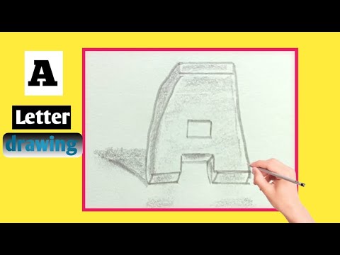 how to draw A letter || a letter easy drawing step by step #drawing # ...