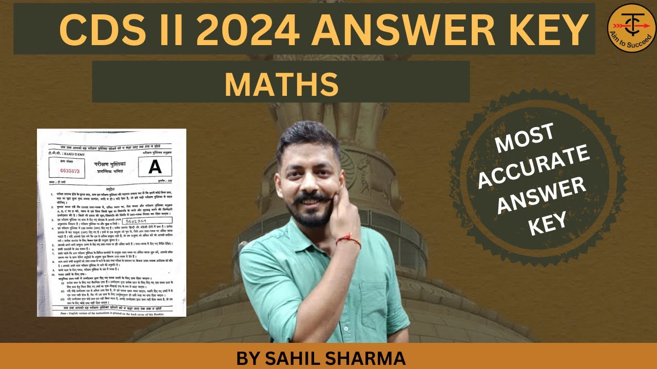 MATHS ANSWER KEY | CDS 2 2024 | BY Sahil Sharma TakshilaClasses.For CDS ...