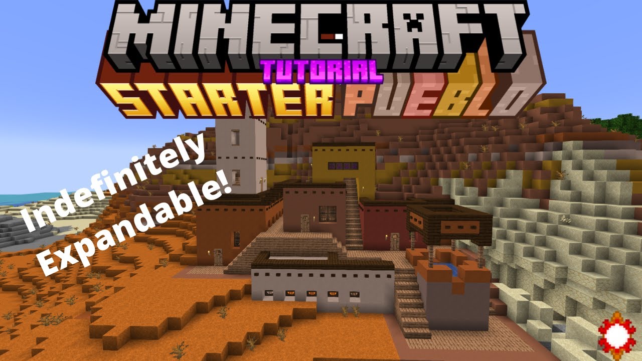 Minecraft How to Build an Easy Starter Pueblo House -Tutorial- - YouTube