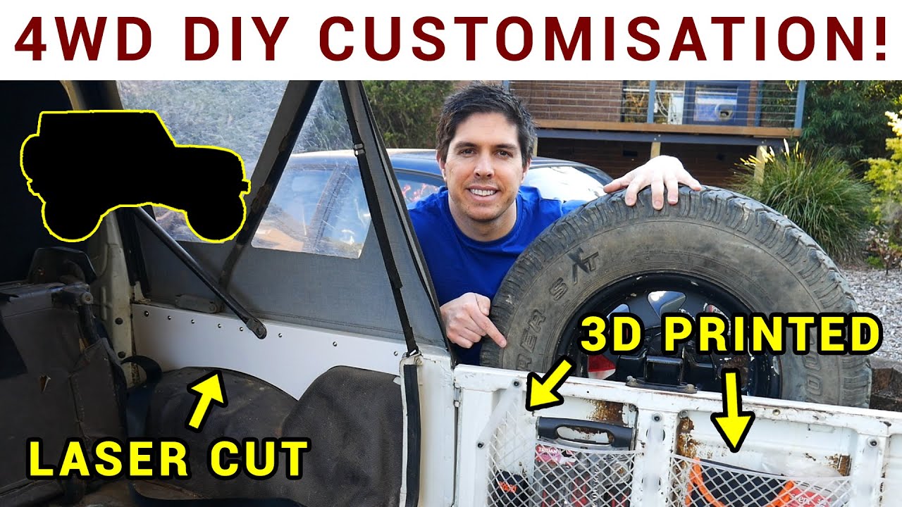 Making DIY parts for my 4WD with 3D printing & laser cutting - YouTube