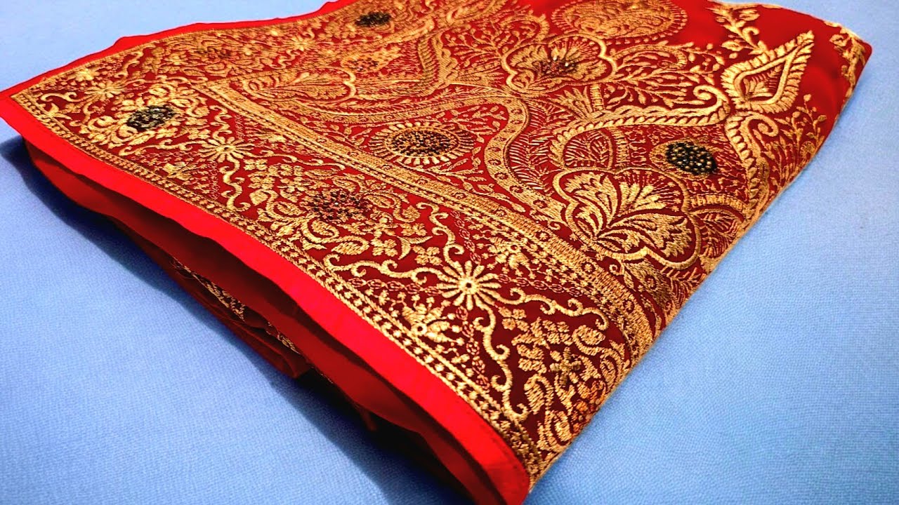 Bridal Elegance: Exquisite Designer Saree with Stone Work & Zari Work # ...
