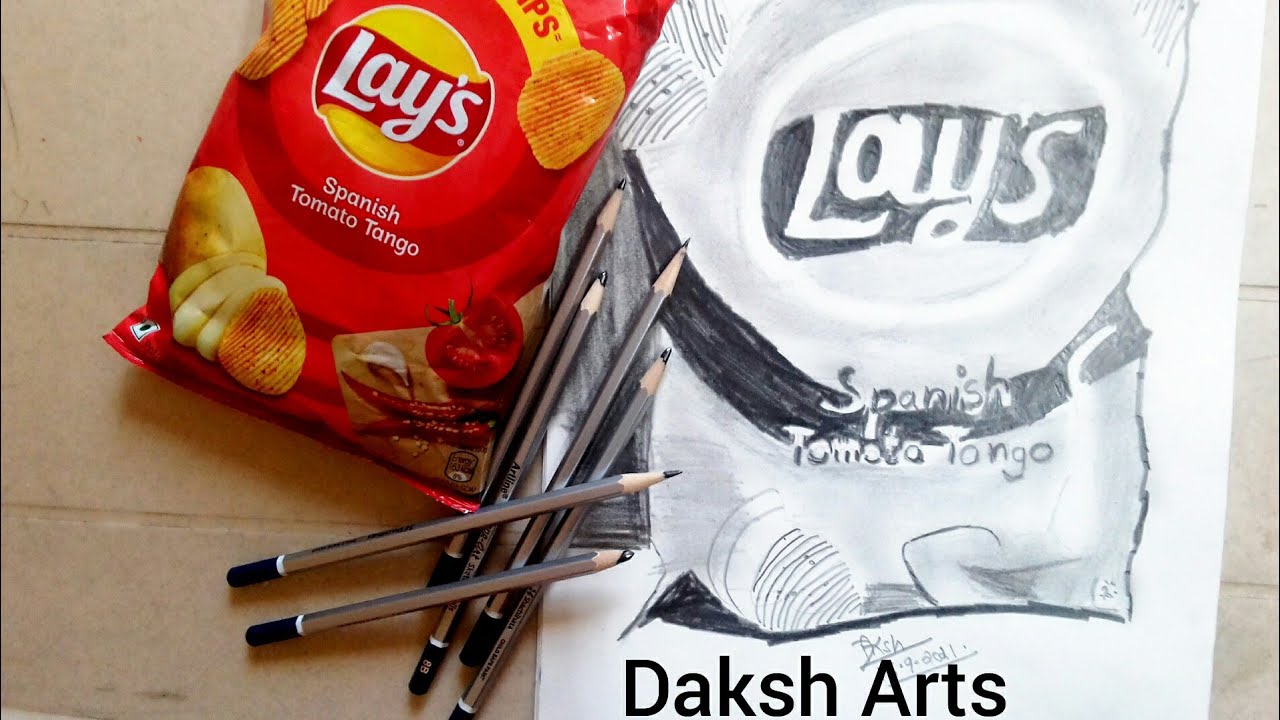Drawing Chips Packet. | Timelapse. | How to draw Chips Packet. - YouTube