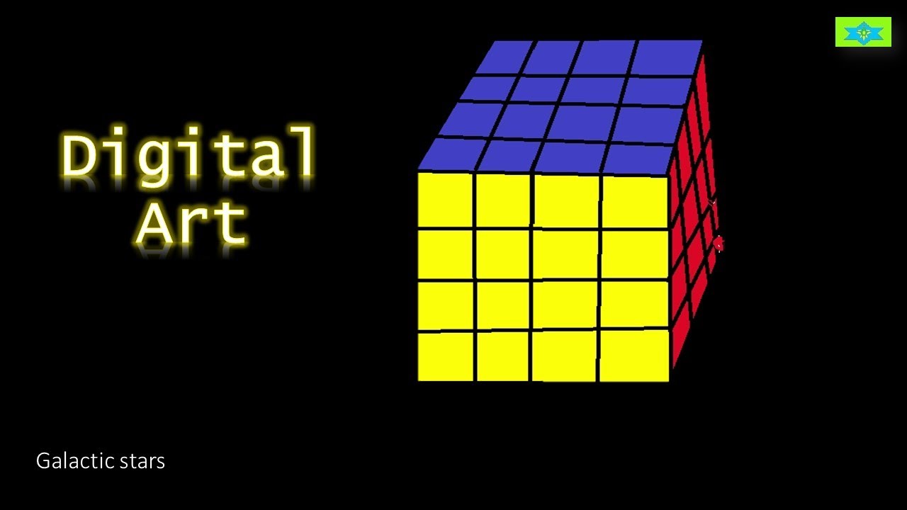 How to draw a Rubix Cube - Digital art - YouTube