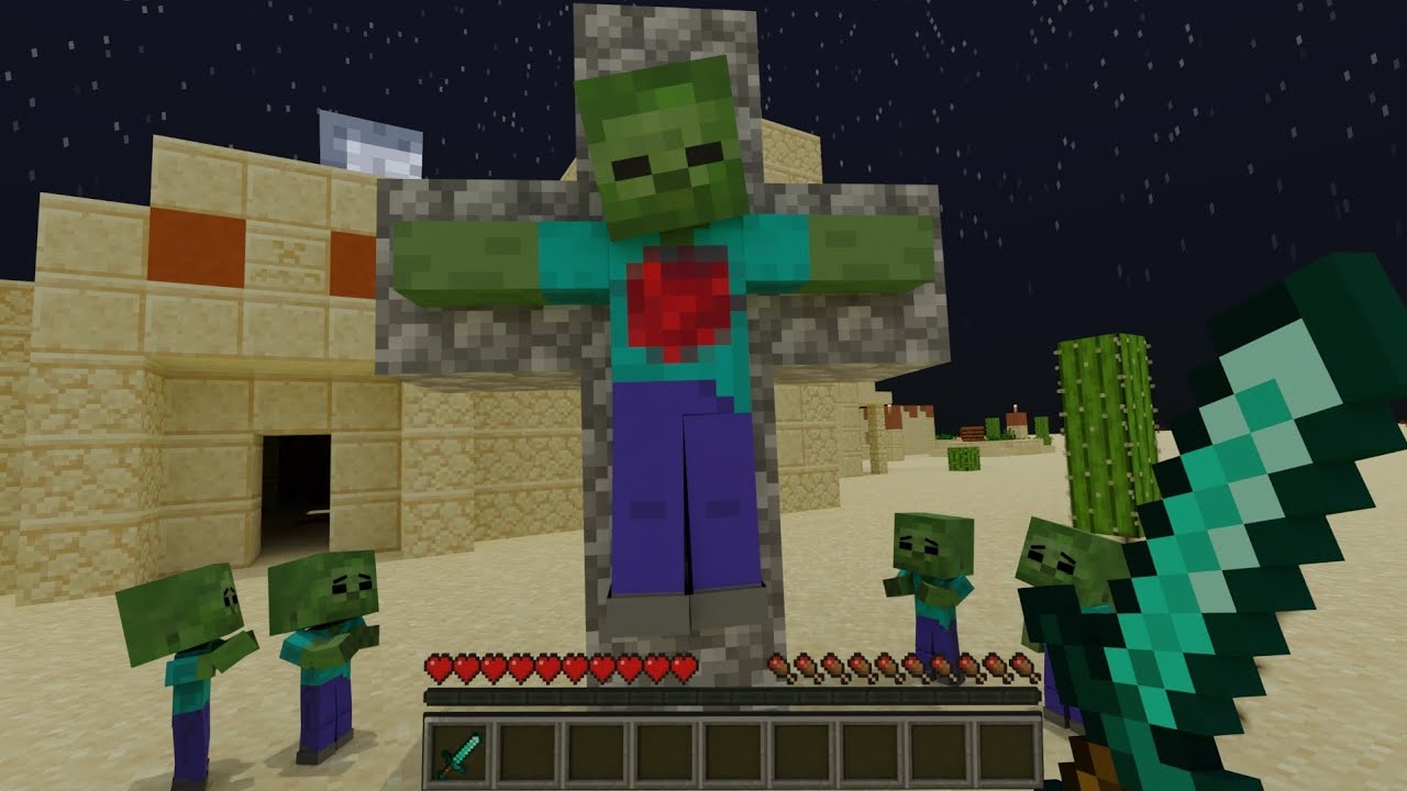 How to Spawn Crucified Zombie in Minecraft ! - YouTube