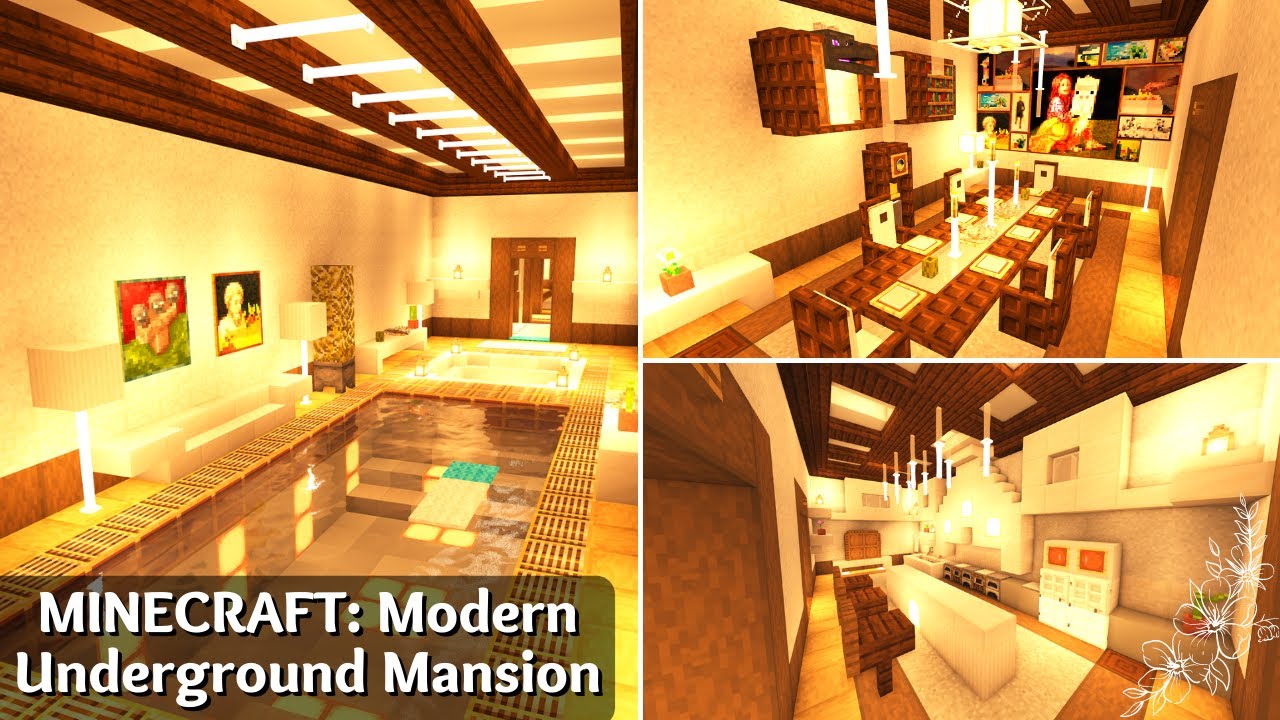 Minecraft: Modern Underground Mansion - YouTube