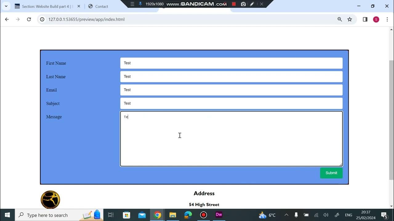3 Adding validation to the contact form - YouTube
