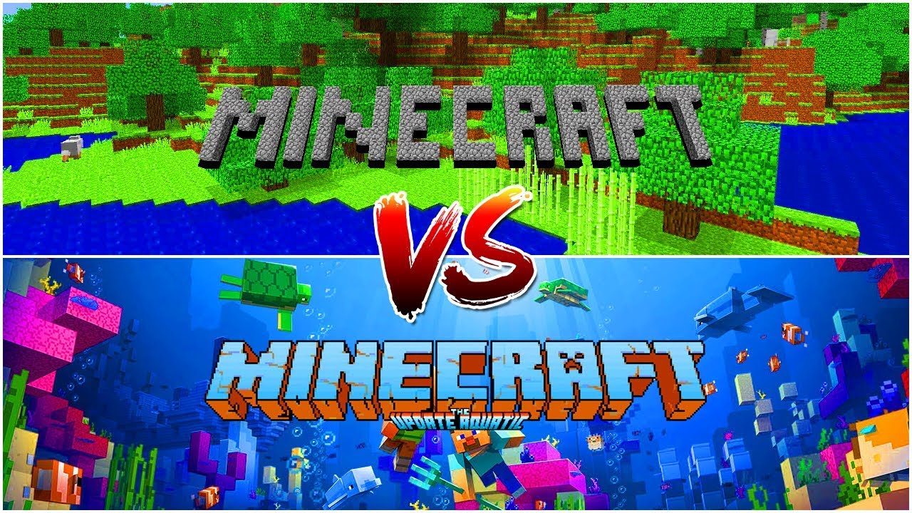 STARY MINECRAFT VS NOWY MINECRAFT! Od Alphy do Wodnej Aktualizacji ...