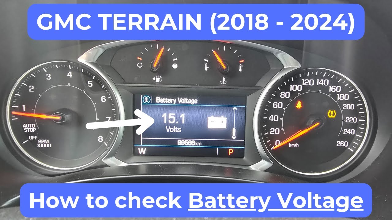 GMC Terrain - HOW TO CHECK BATTERY VOLTAGE (2018 - 2024) - YouTube