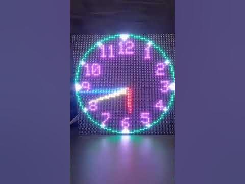 Analog Clock NTP with ESP32 on 2xP4 led display (64x32) - 1 - YouTube