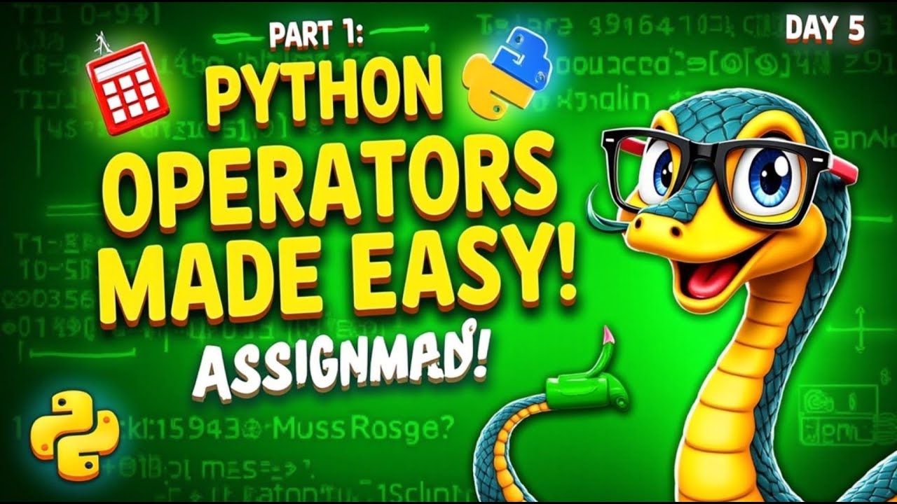 Day 5 | Understanding Python Operators Part 1 - YouTube