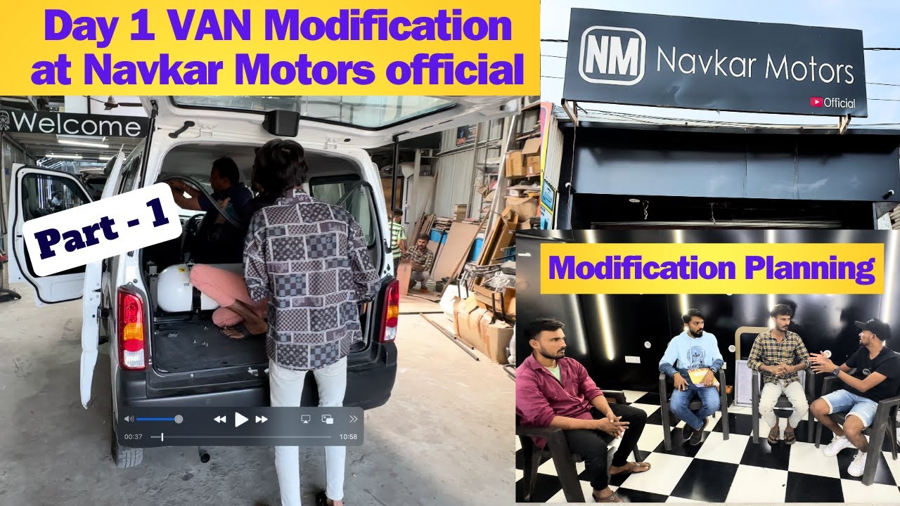 Day 1 VAN Modification at Navkar Motors Official (Gujarat) l VANLIFE l ...