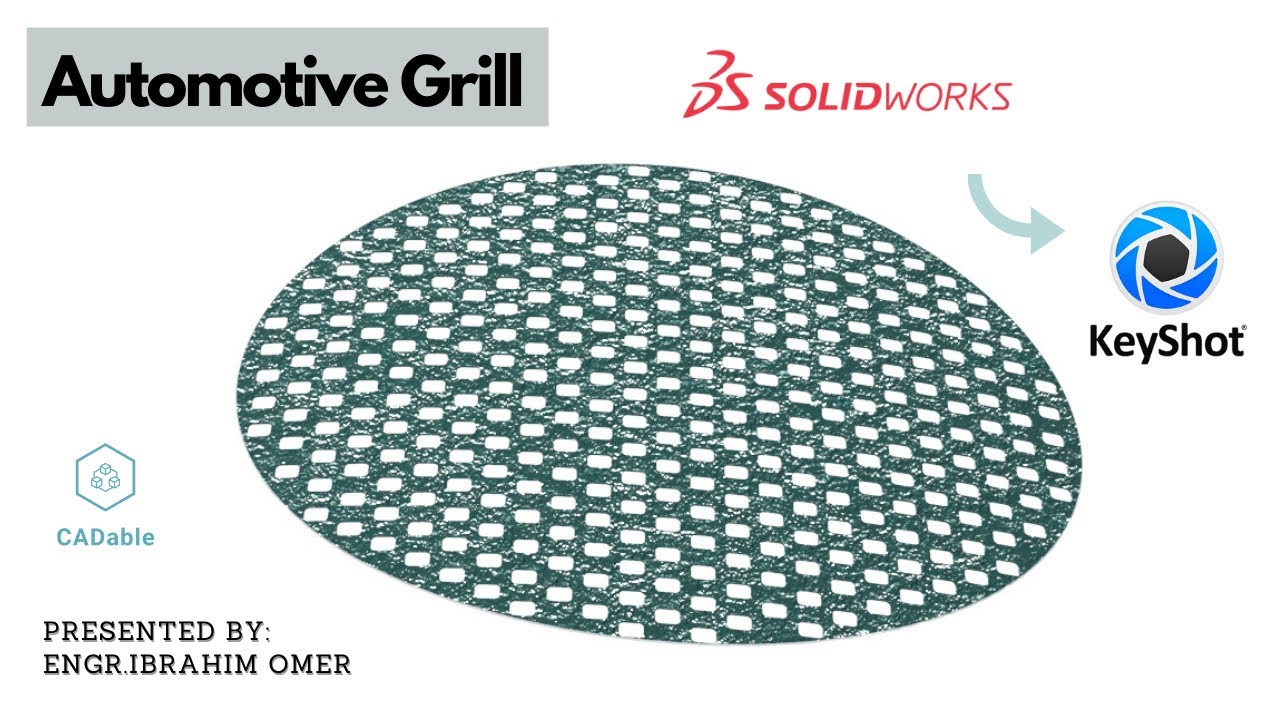 How to sketch automobile grill in solidworks | Render automobile grill ...