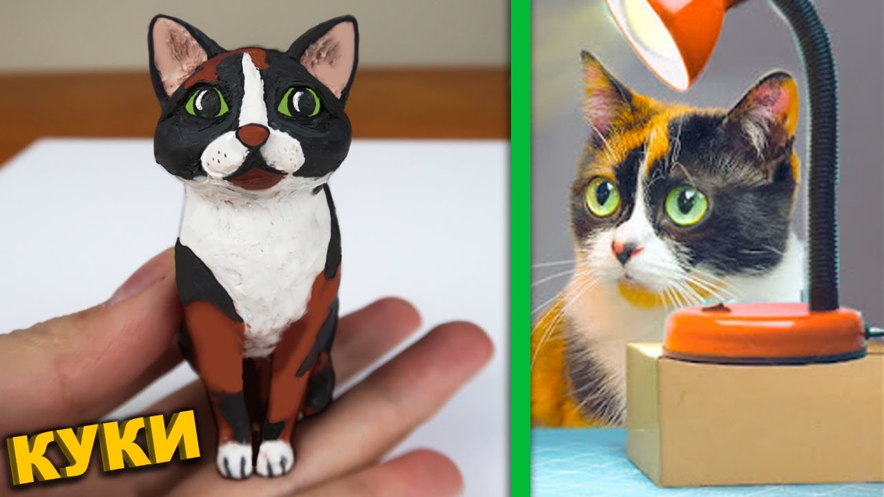 COOKIES CAT FROM CHANNEL DRAWING SHOW from PLASTILINE. VIDEO CAST STAP ...