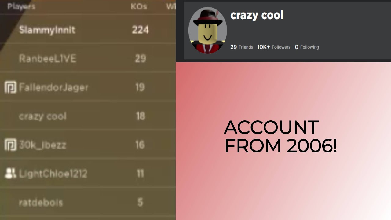 Found a ROBLOX Account with a RARE Username! - YouTube