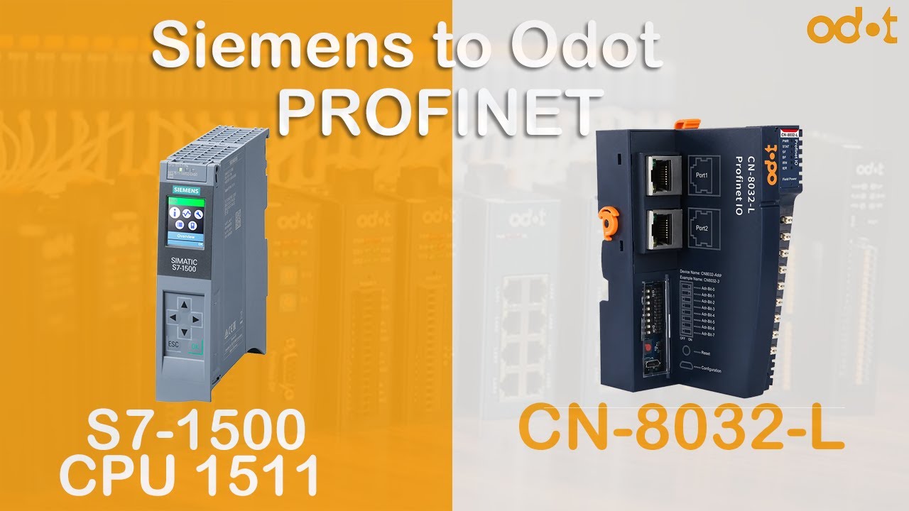 Odot CN-8032-L to PLC Siemens S7-1500 CPU 1511 - YouTube