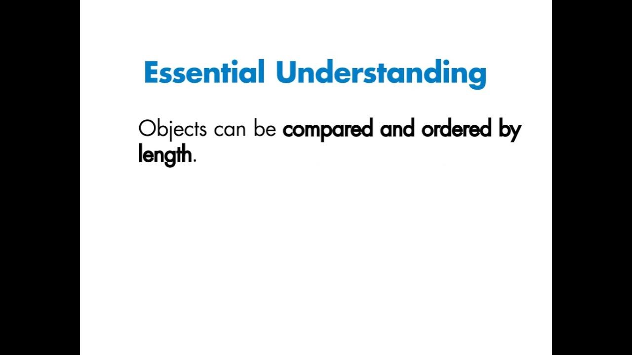 ENVISION GRADE 1 TOPIC 12.1: MEASURE LENGTHS: COMPARE AND ORDER BY ...