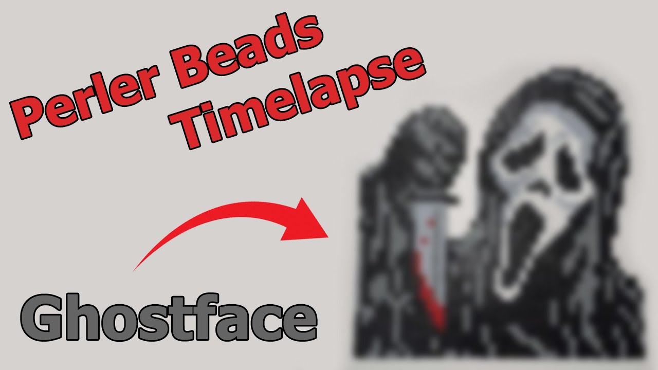 Perler Beads Timelapse: Ghostface - Halloween Pixel Art - YouTube