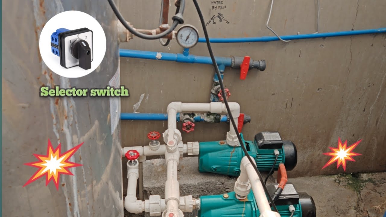 Wiring installation of two pumps operating alternate using only ...