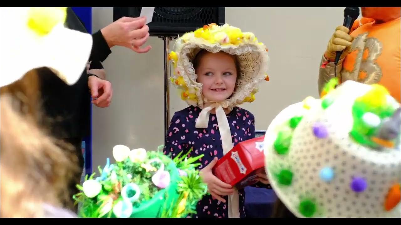 Aberavon Shopping Centre Easter Bonnet Parade with Capt Beany - YouTube