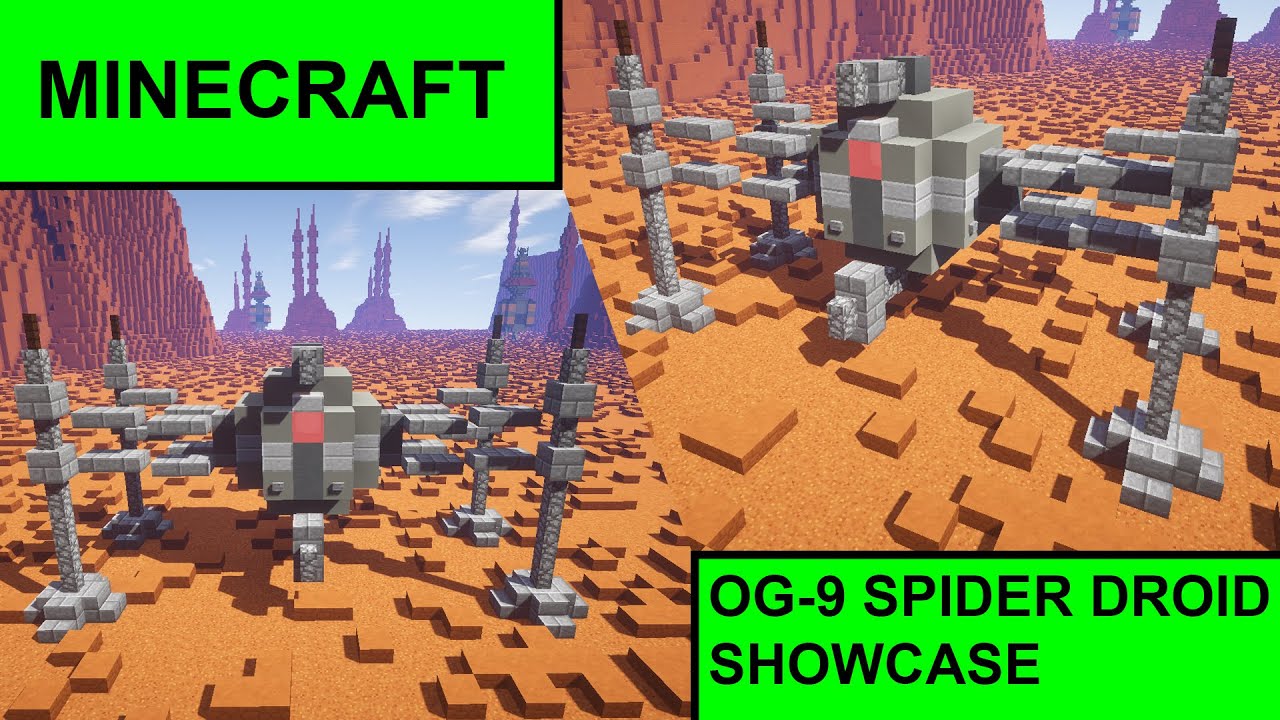 Minecraft Homing spider droid Showcase | Minecraft 1.12.2 - YouTube