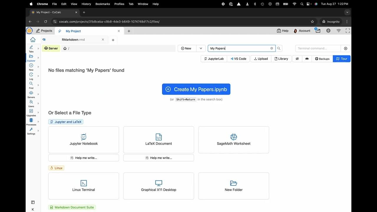 How to Move a File to a Folder in CoCalc - YouTube