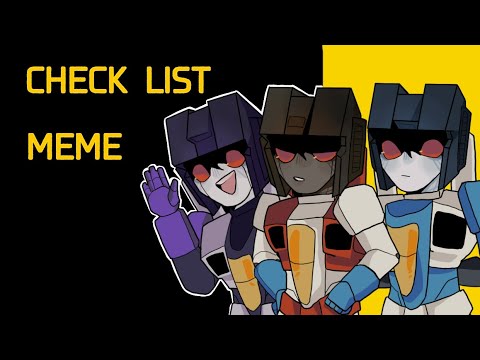 Check list meme | Transformers (seekers) - YouTube
