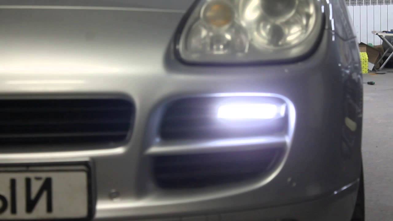 Porsche Cayenne DRL Osram Light@day - YouTube