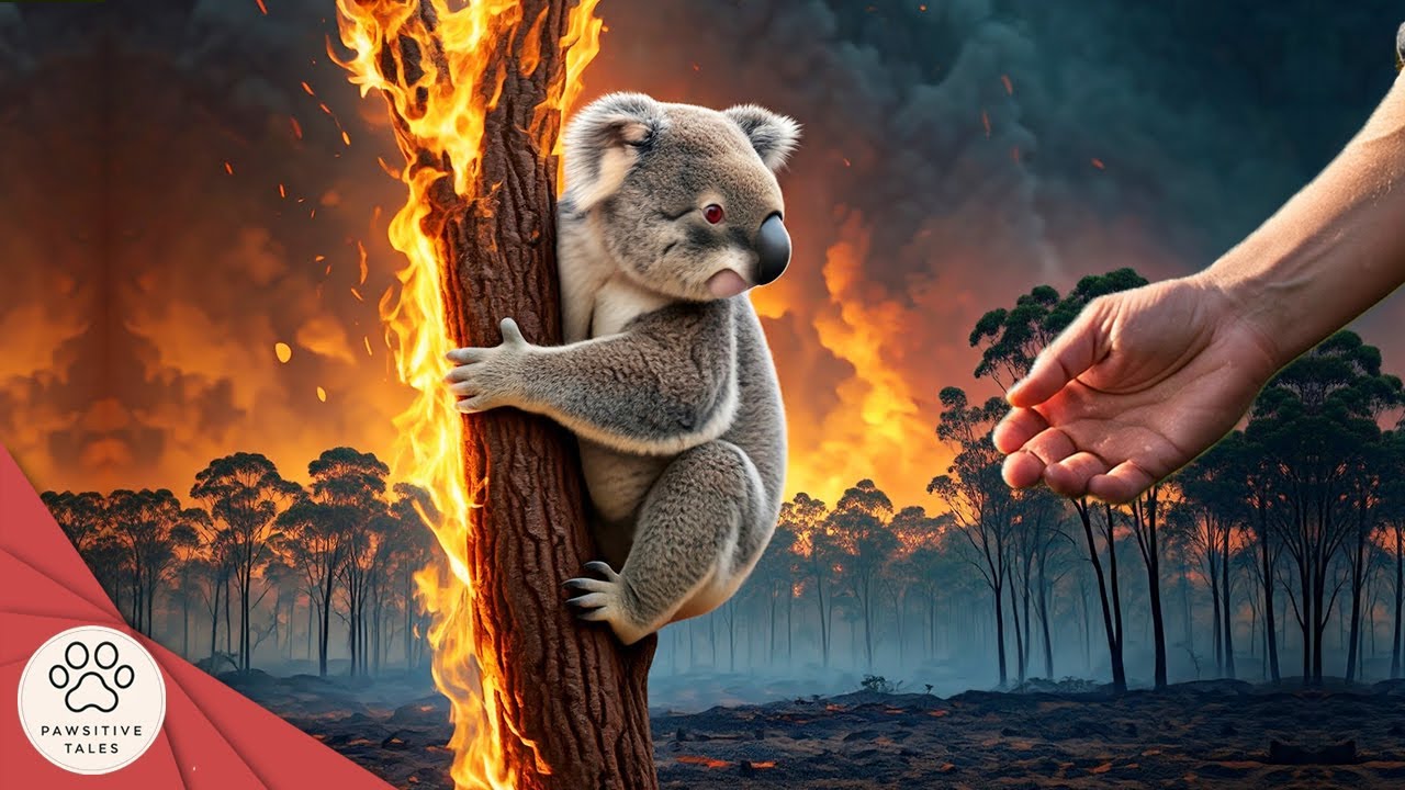 Poor koala Nearly Caught On Fire | Animals That Asked People For Help ...