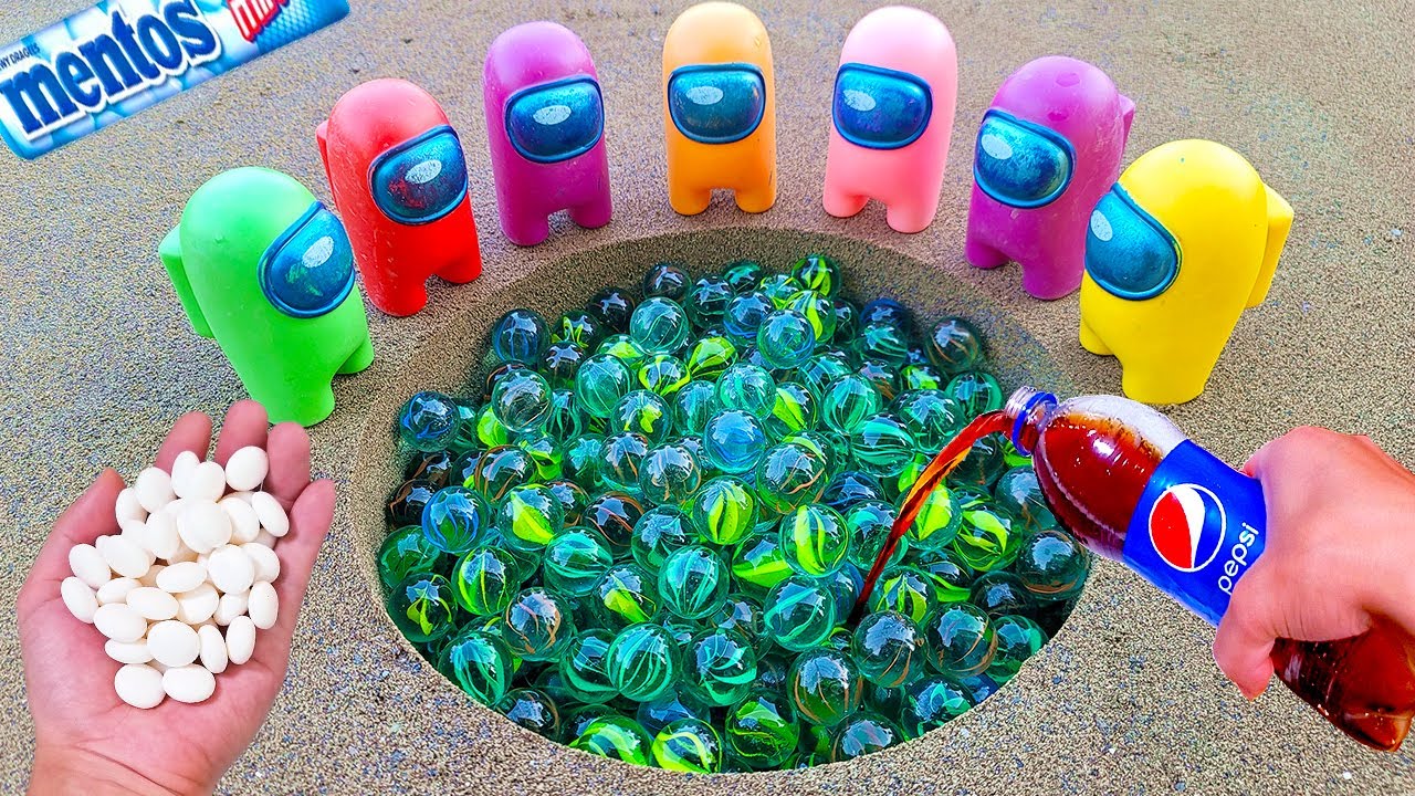 Different Marble marbles Toy Bouncy Ball Experiment Cola Cola, Fanta ...