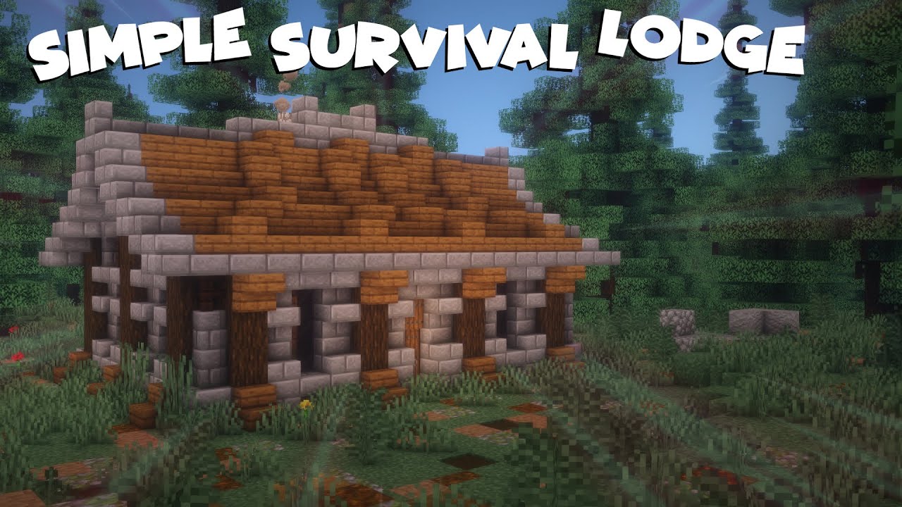 Minecraft Tutorial | Simple Survival Lodge - YouTube