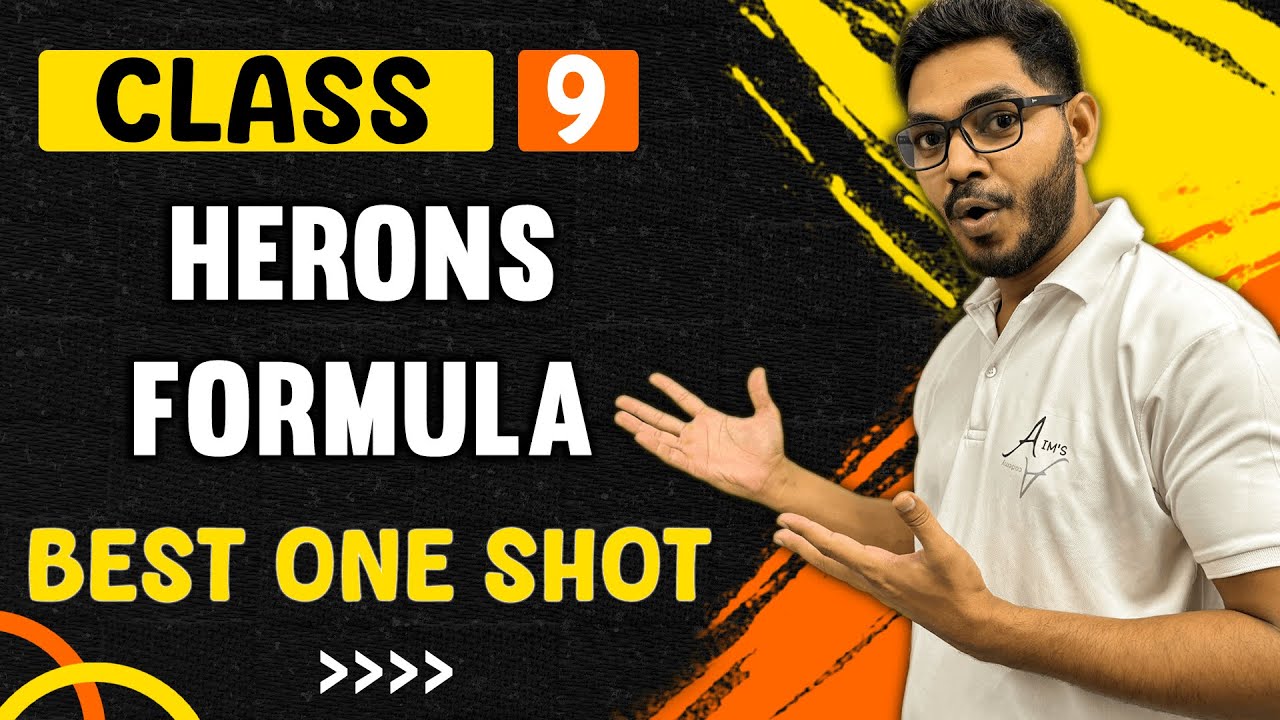 Herons formula In One Shot Class 9th New NCERT || Best One Shot CLASS 9 ...