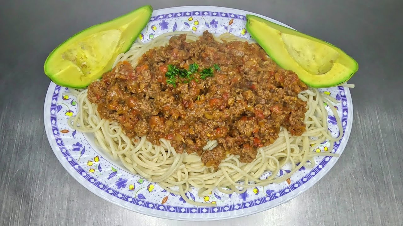 Pasta Con carne Molida / Delicias Colombianas - YouTube