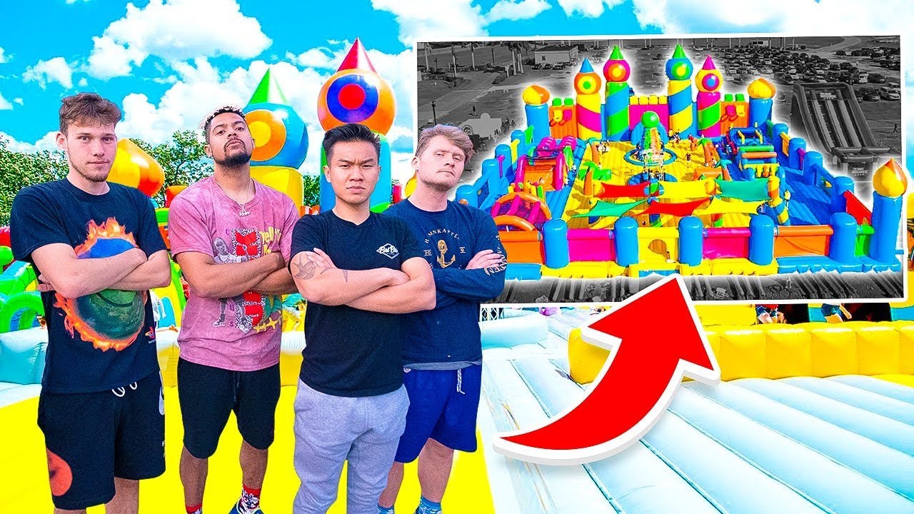 INSANE Worlds Largest Bounce House Battle Royale! - YouTube