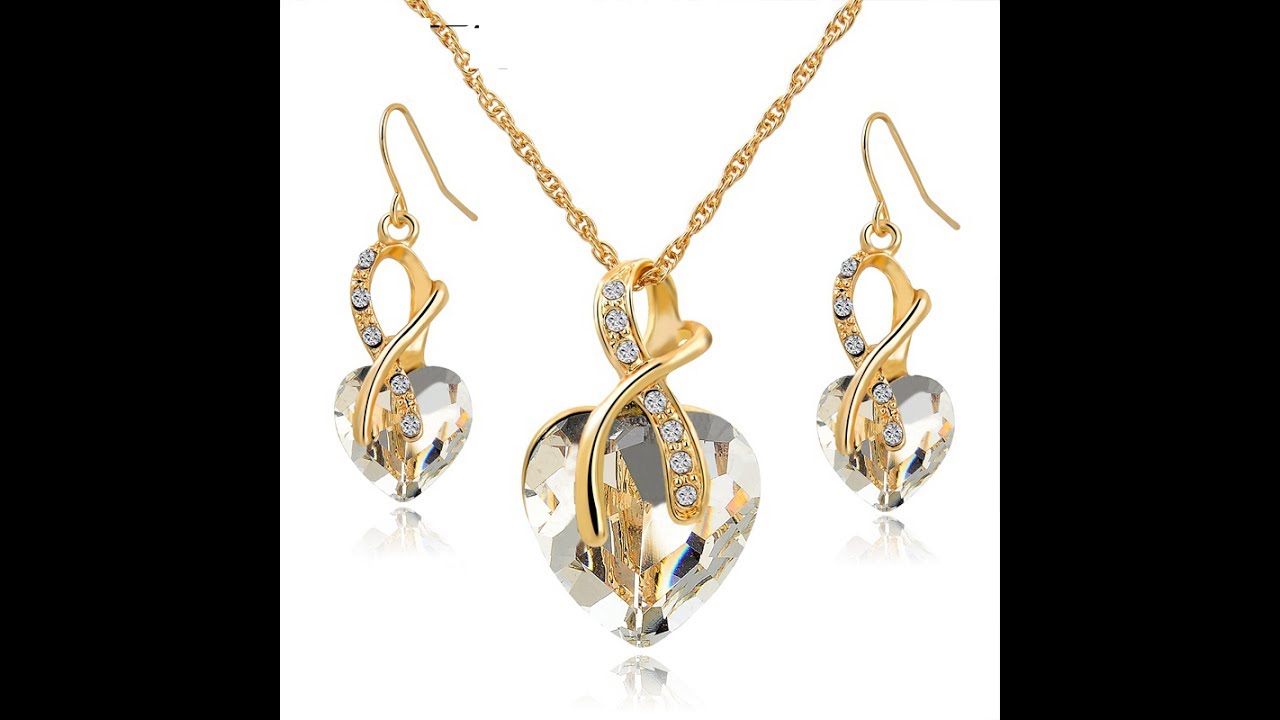 Simple Gold Plated Pendant Set Jewelry Designs || MODERN GOLD PENDANT ...