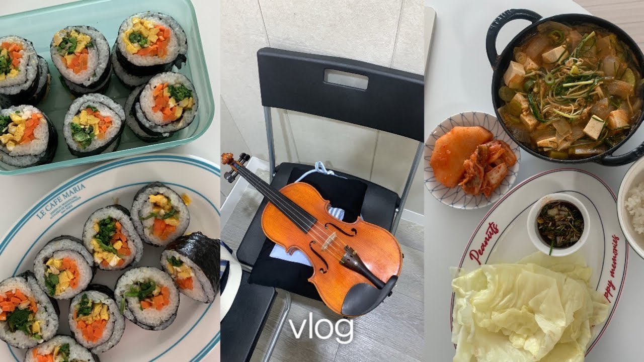 Vlog 봄나물 집밥 요리🍚달래된장국 달래장 냉이 김밥 냉털 김치볶음밥 올리브영 세일 털기 바이올린 배우기 좋은 습관 만들기 Youtube