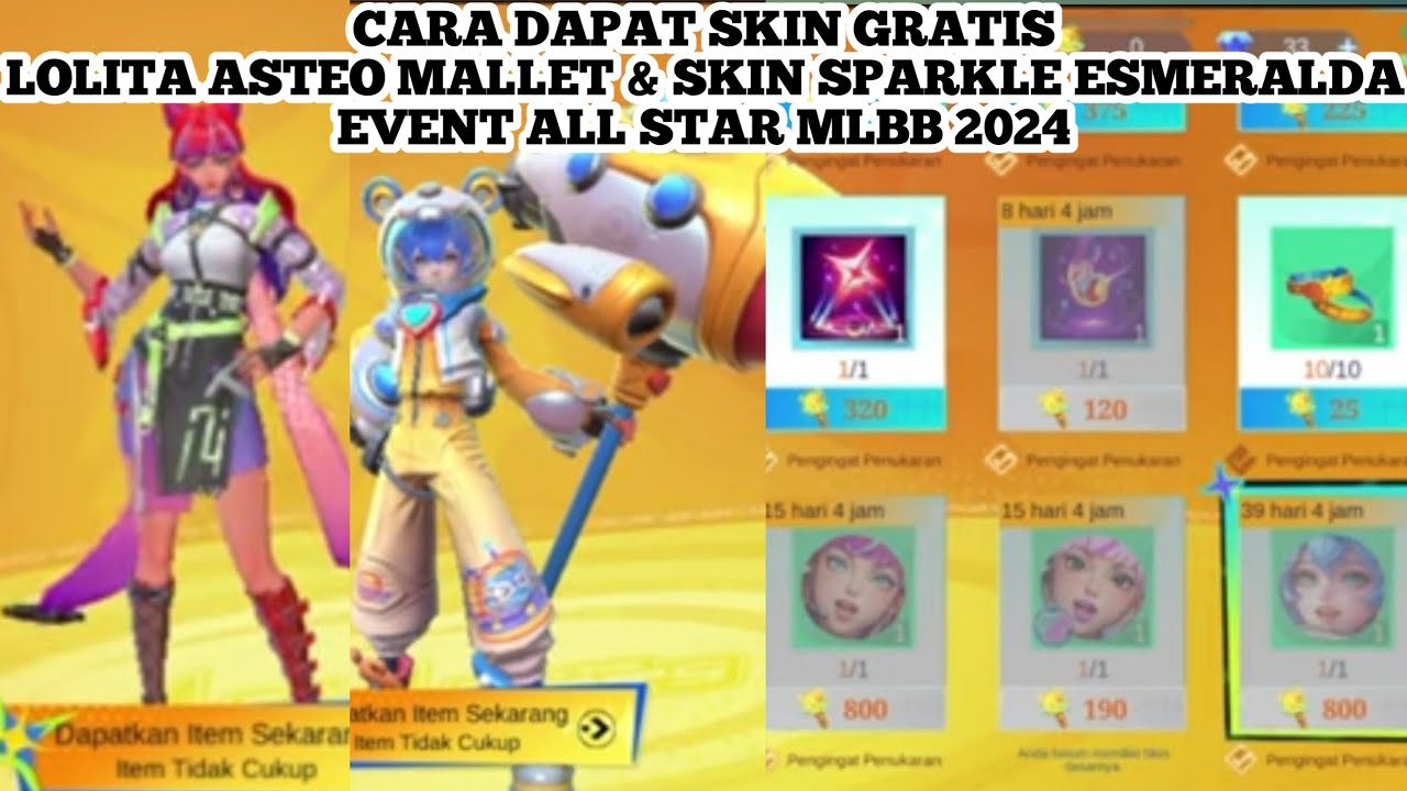 CARA DAPAT SKIN GRATIS LOLITA ASTEO MALLET & SKIN SPARKLE ESMERALDA ...