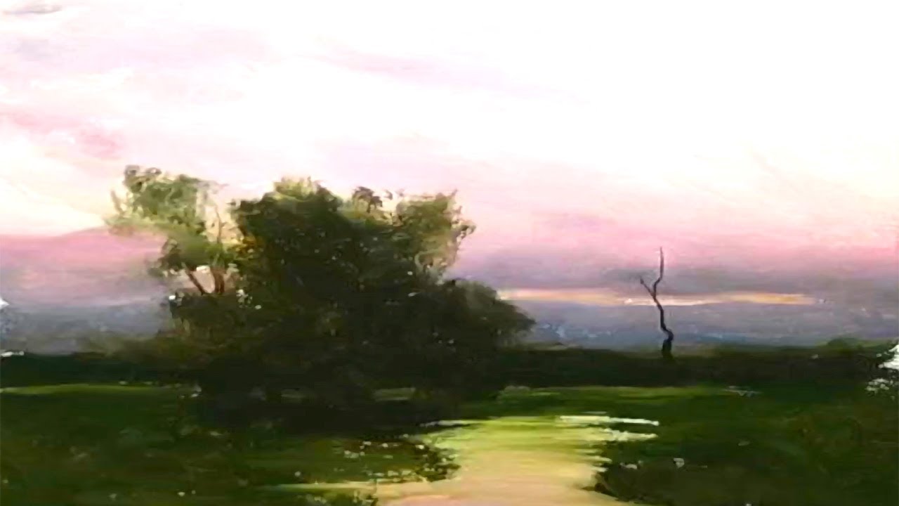 How to paint Landscape in oil paint demo, (Full Painting 15 mins) #1 ...