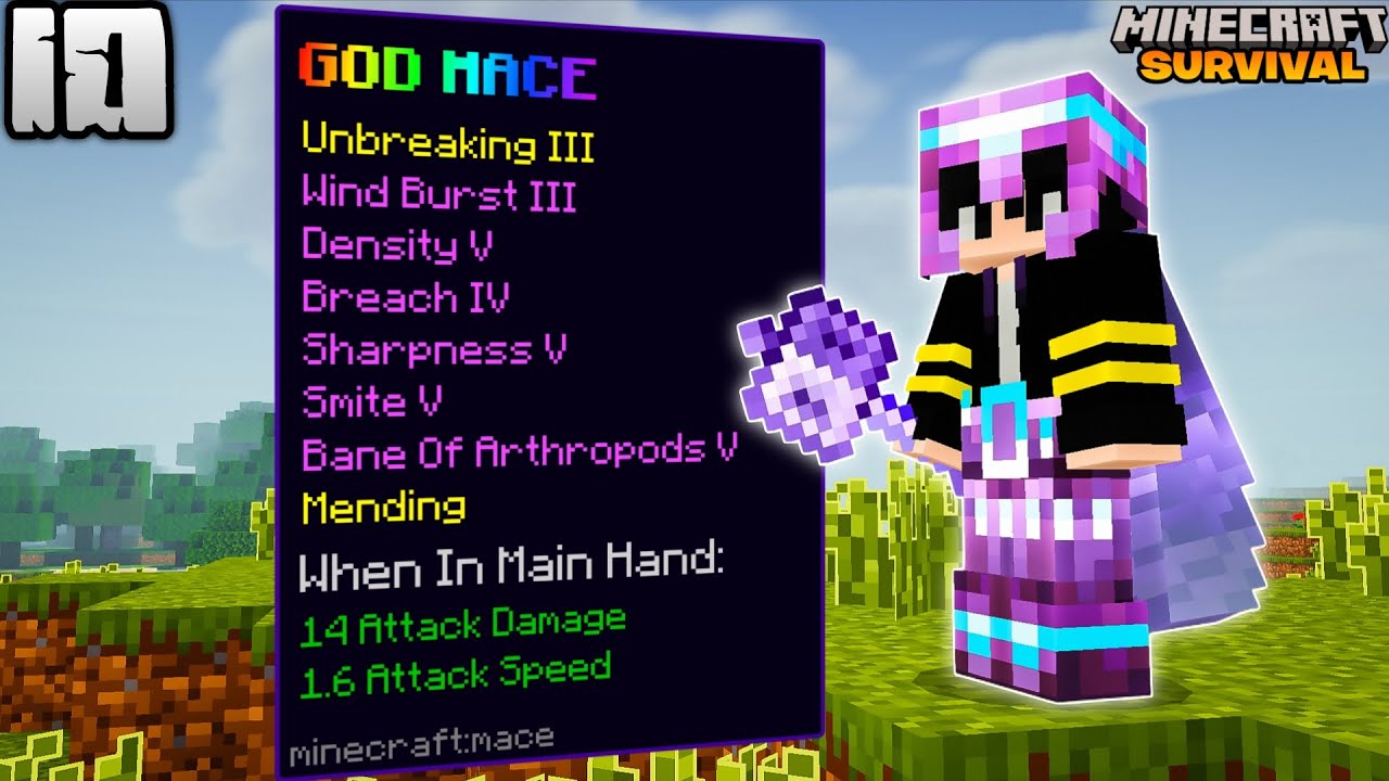 🔥Getting God Mace In Minecraft Pocket Edition | Survival Series Part 10 ...