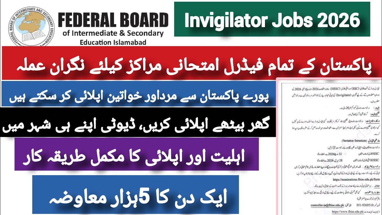 Invigilator Jobs 2026 | Invigilator Duty in Exams | How to Apply ...