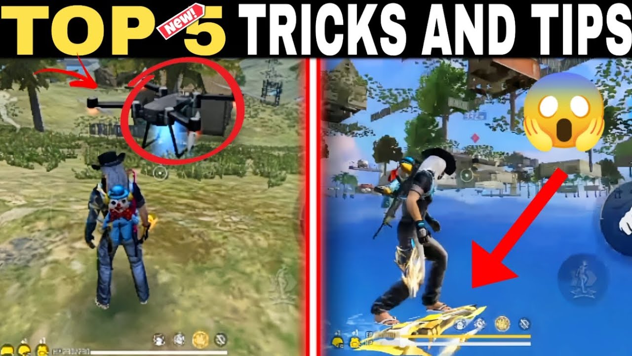 FF New Top 5 Shocking 🤯 Tricks and Tips 😱 || Tricks & Tips Working 💯 ...