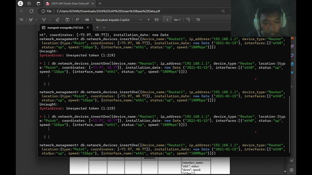Aplikasi Sederhana Manajemen perangkat jaringan dengan MongoDB sebagai ...
