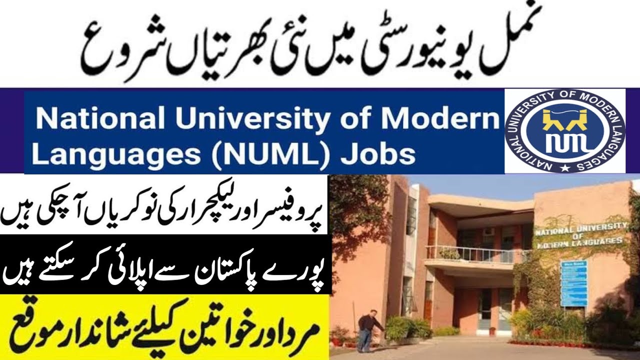 National university of Modern language jobs|| NUML Jobs 2024|| How to ...