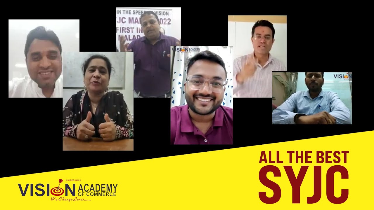 ALL THE BEST TO SYJC STUDENTS FROM TEAM VISION - YouTube