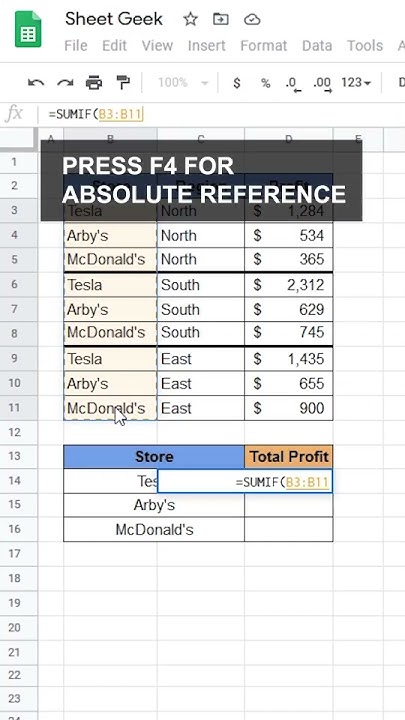 How to use SUMIF in Google Sheets! 😈 #googlesheets #excel #exceltips #spreadsheet - YouTube