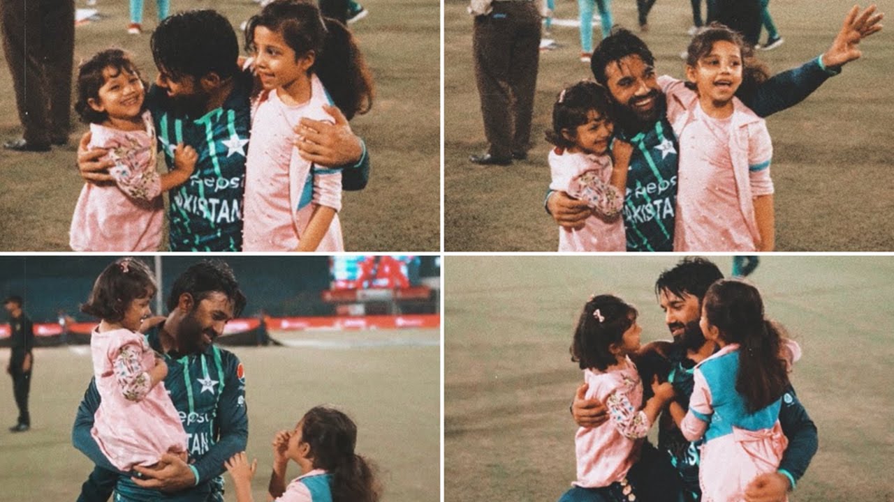 Mohammad Rizwan heart win gesture for his beautiful daughters after Win ...