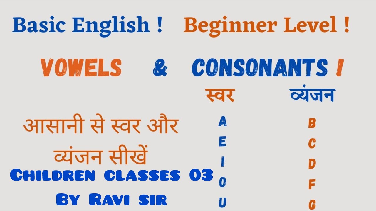 Basic English Grammar / Vowels And Consonants | Video 2025 - YouTube